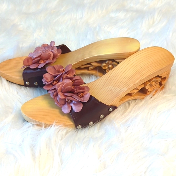 None | Shoes | Hand Carved Wooden Slides | Poshmark